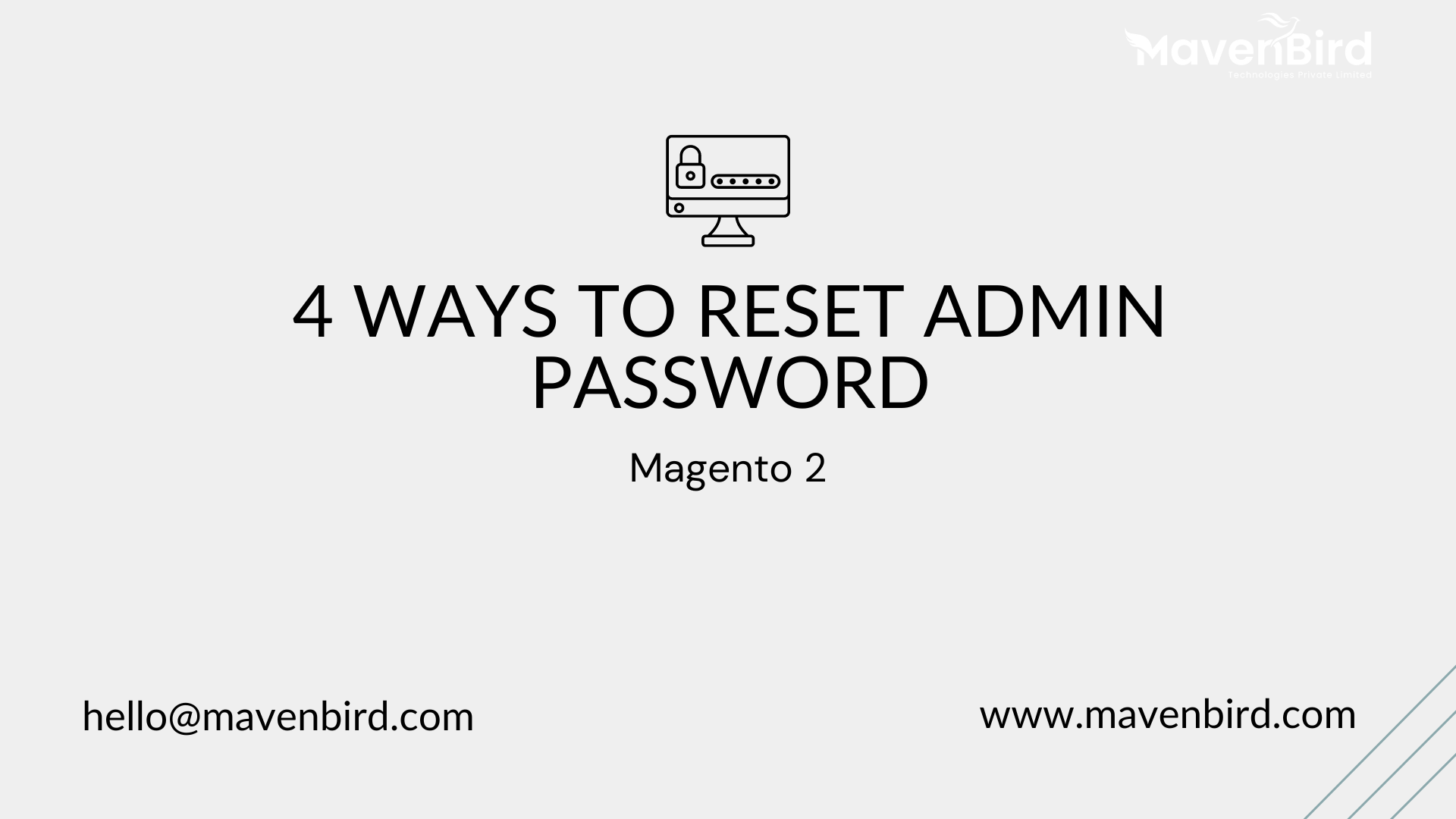 4 Ways to Reset Admin password in Magento 2 - Mavenbird