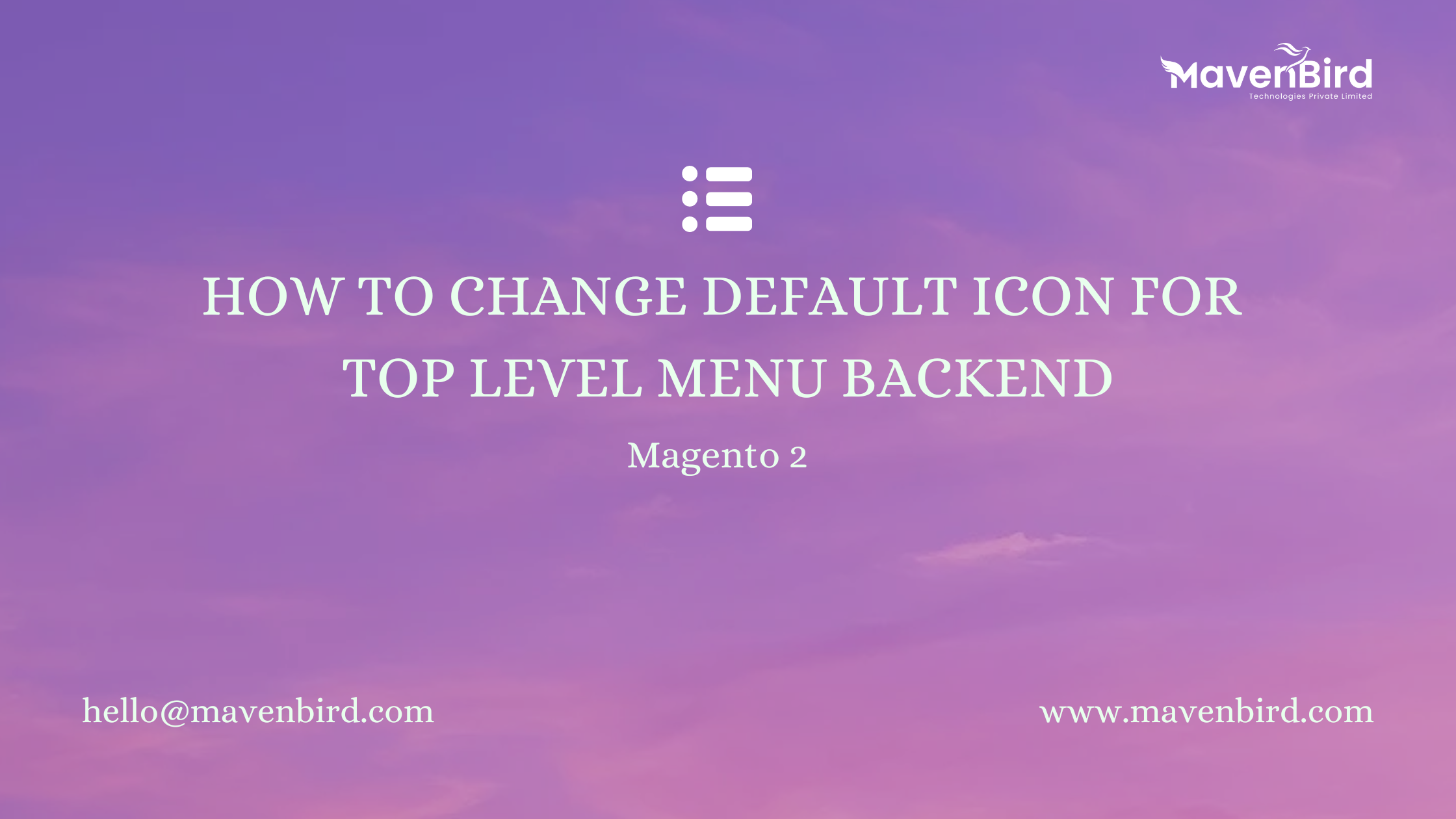 How to change default icon for top level menu backend in Magento 2 - Mavenbird