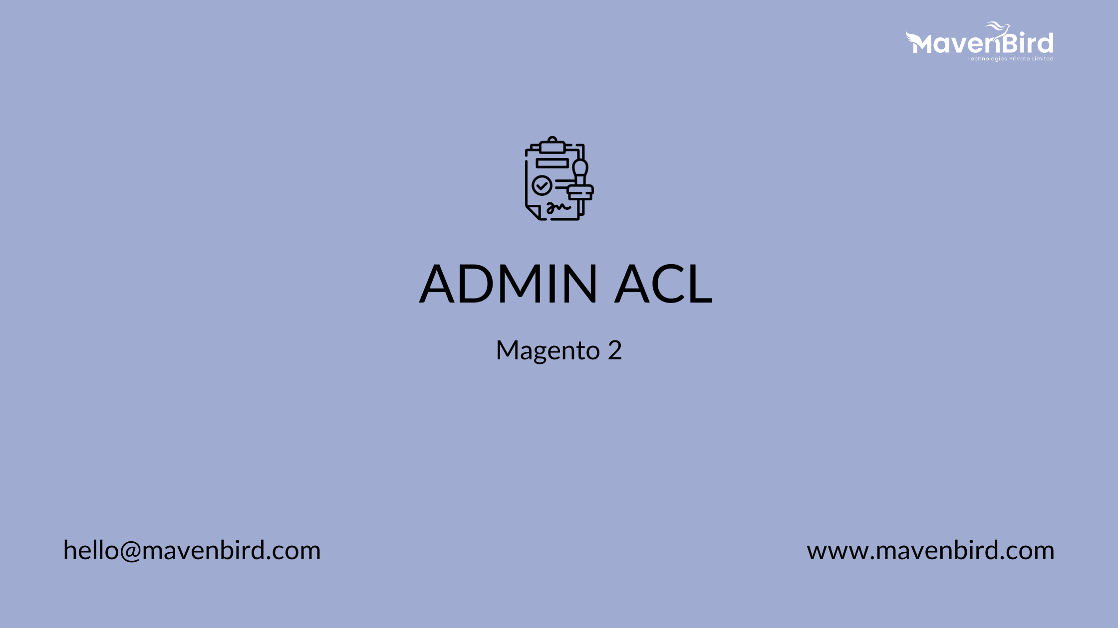 Magento 2 Admin ACL - Mavenbird