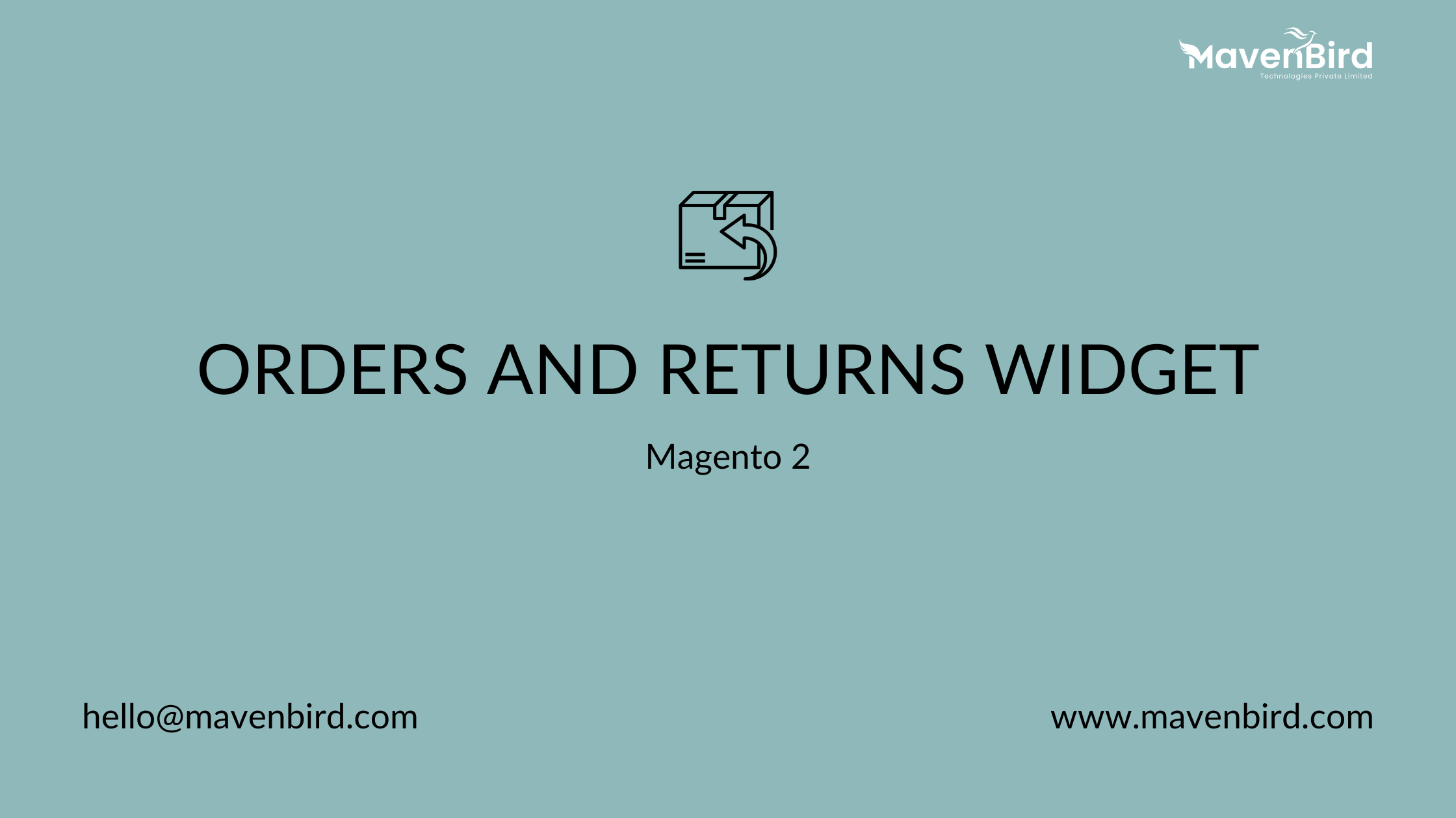 Magento 2 Orders and Returns Widget - Mavenbird